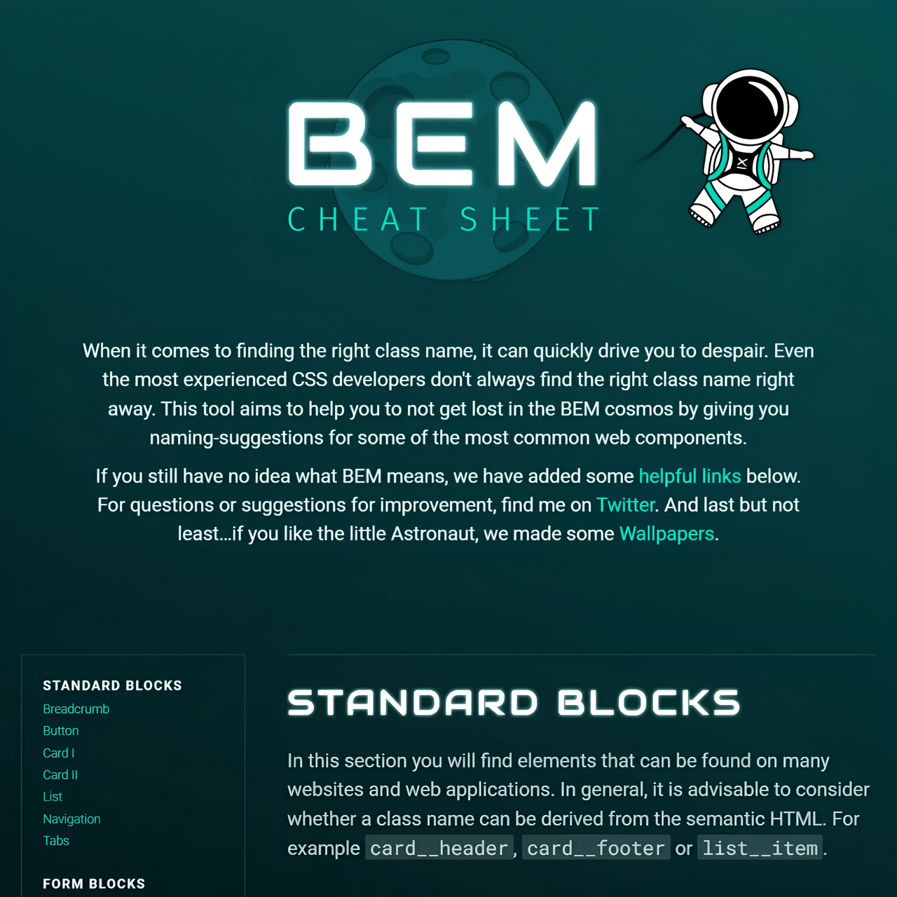 BEM Naming Cheat Sheet by 9elements の使い方 - Benrito