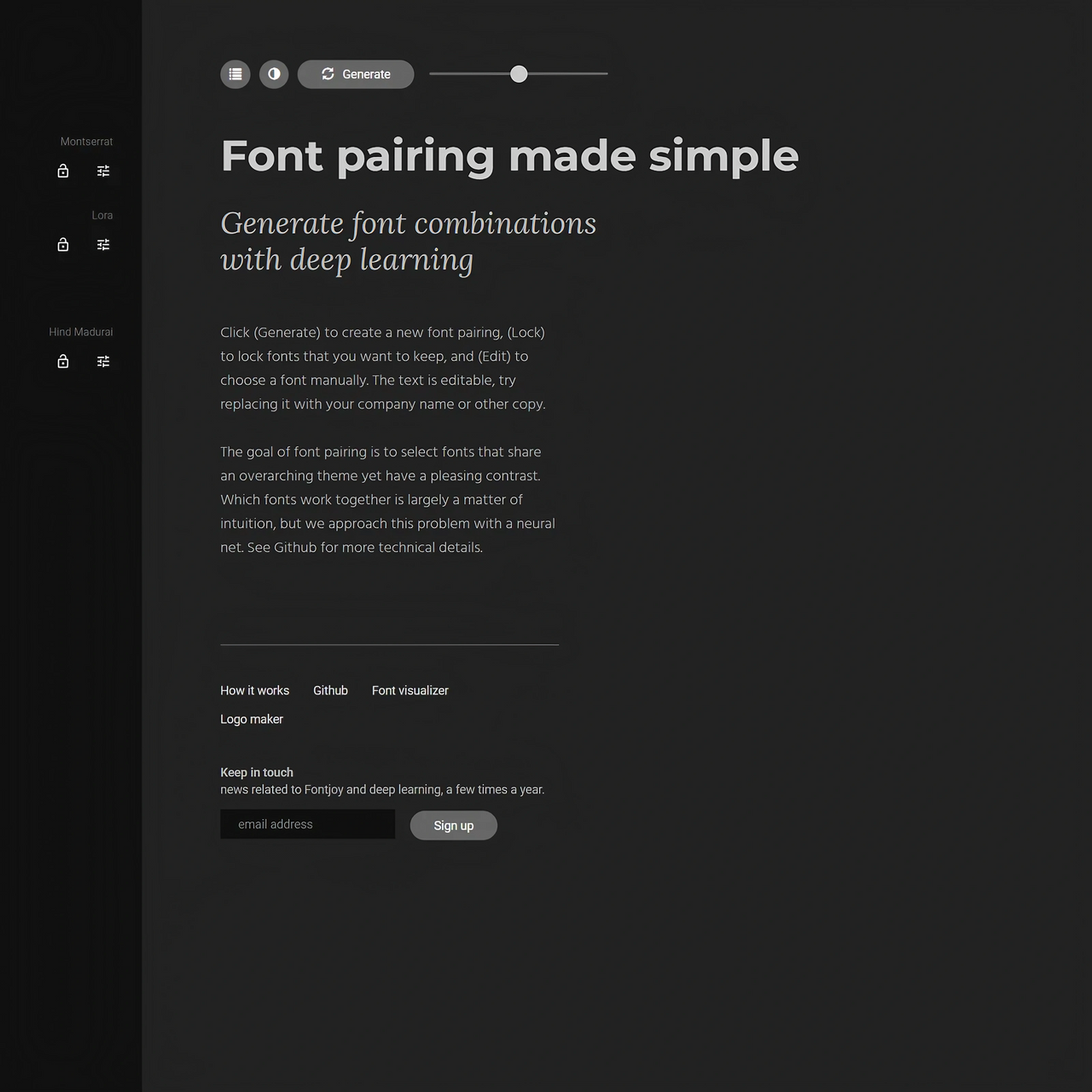 Fontjoy の使い方 - Benrito