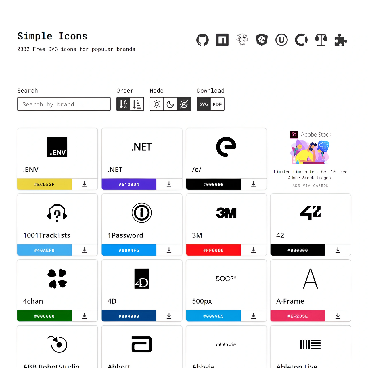 Simple Icons の使い方 - Benrito